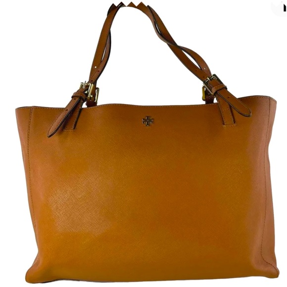 Tory Burch | Bags | Tory Burch Brown Leather Large Handbag Shoulder Bag Tote Purse | Poshmark